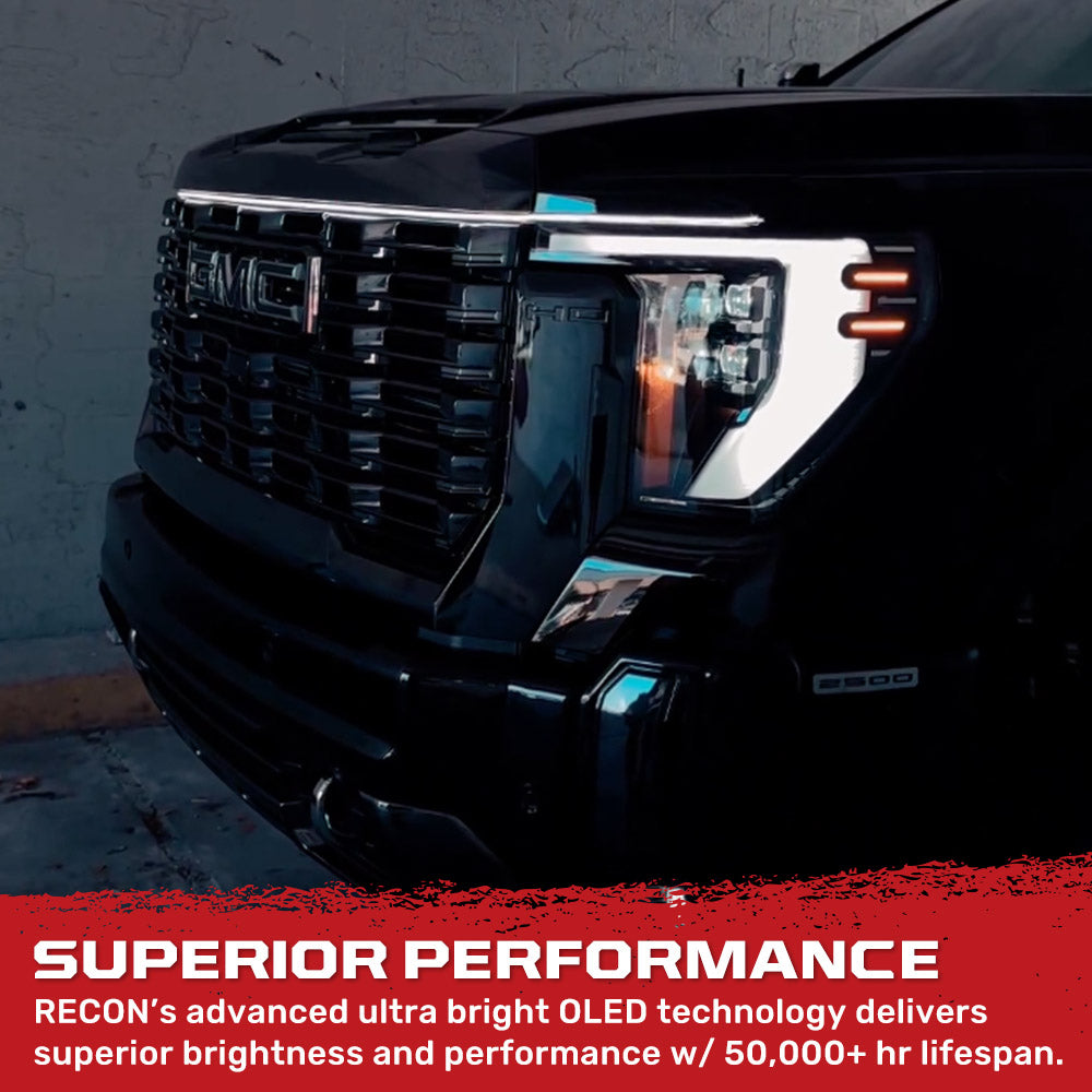 High Power DRL Hood LED Light with Start-up Sequence in White or Amber ...