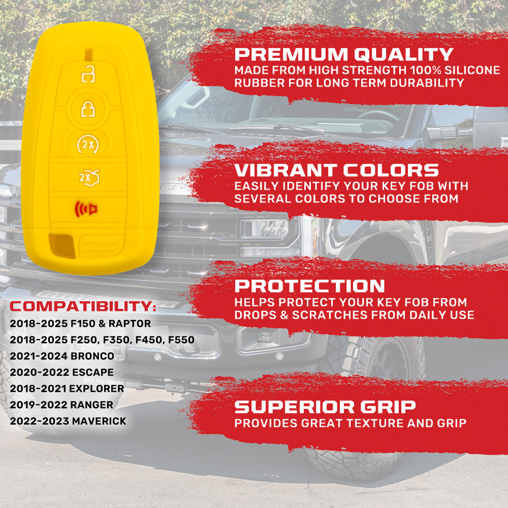 Ford 18-25 F150, Raptor & Super Duty 1-Piece 100% Silicone Rubber Smar ...