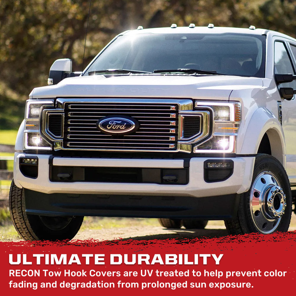 Ford 17-23 Super Duty Tow Hook Covers 2-Piece Set of Silicone Covers S ...