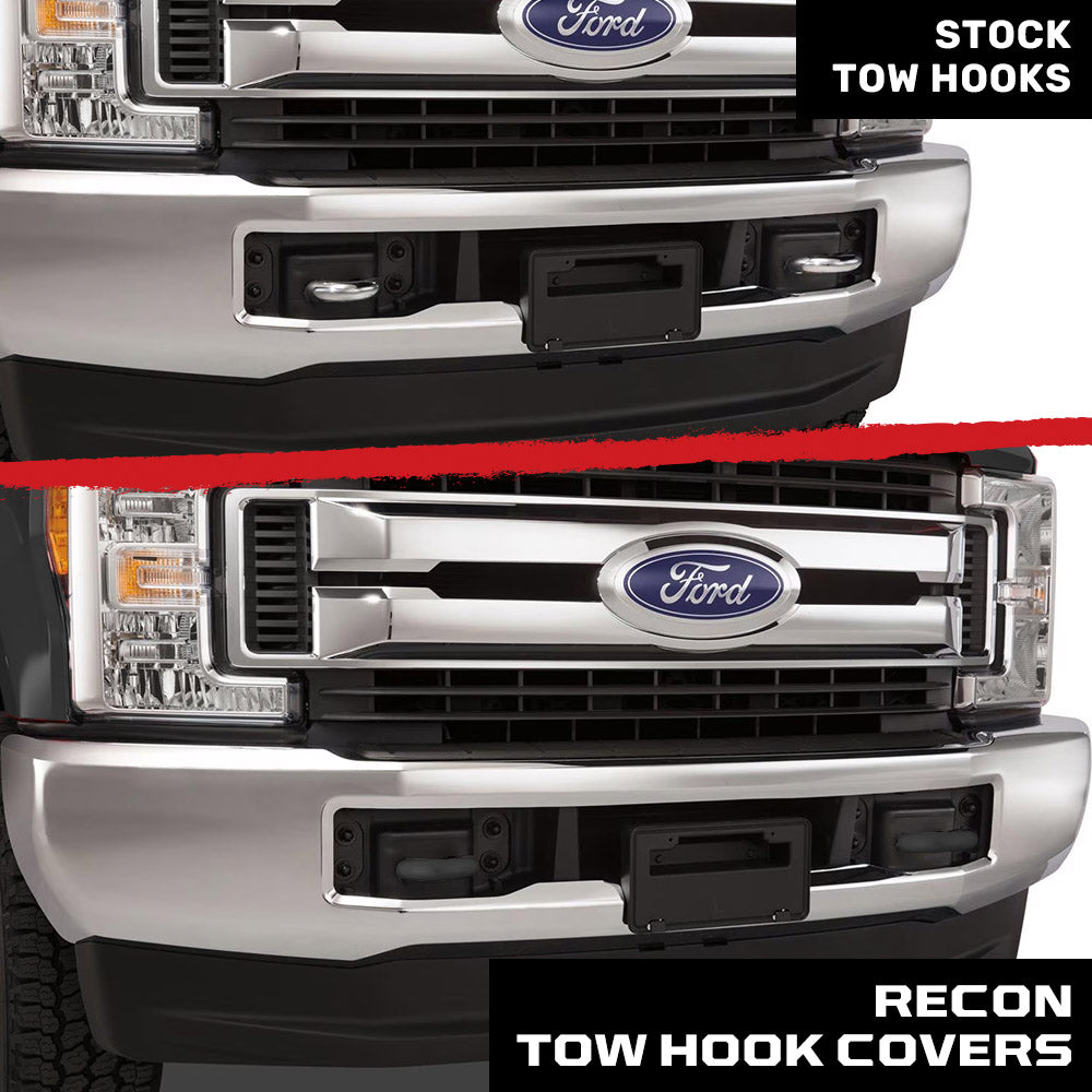 Ford 17-23 Super Duty Tow Hook Covers 2-Piece Set of Silicone Covers S ...