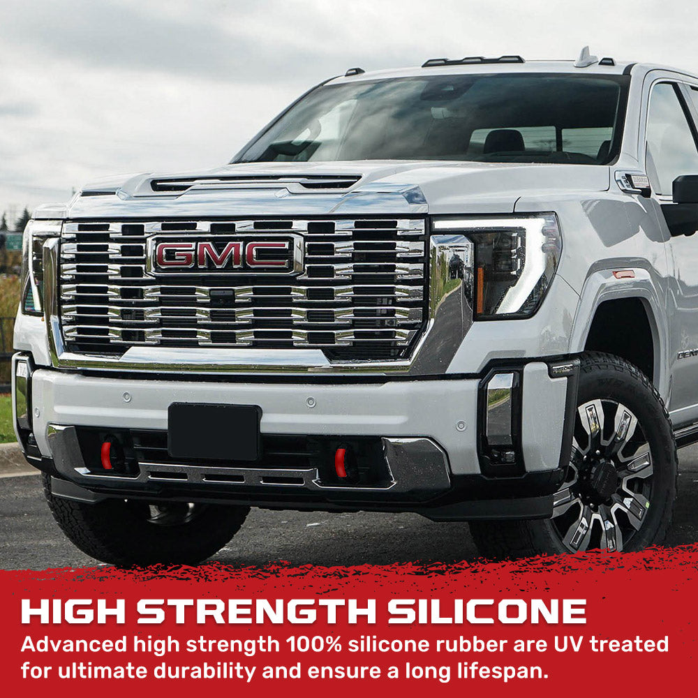 Chevy 20-25 Silverado 1500 Tow Hook Covers 2-Piece Set of Silicone Cov ...