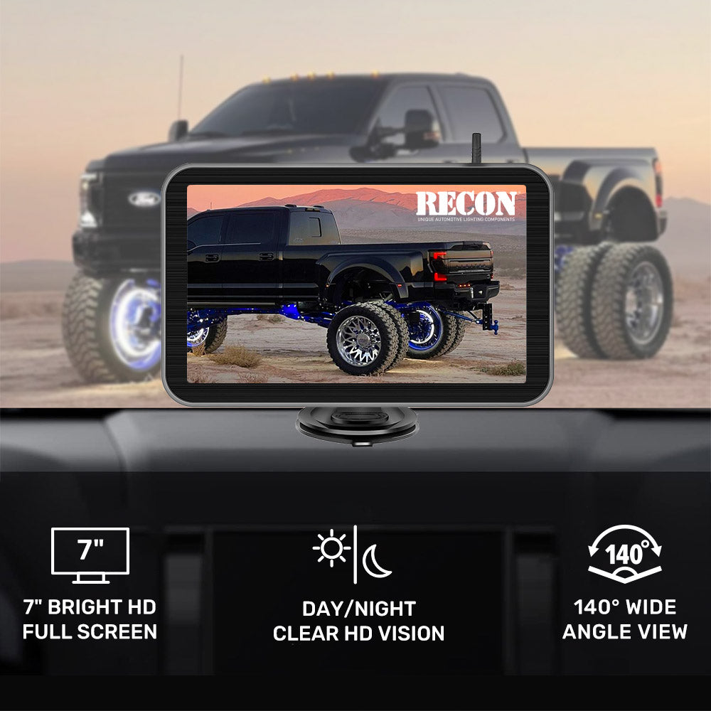 Universal Wireless Backup Camera & 7" 720P HD Monitor Kit Wide Angle V ...