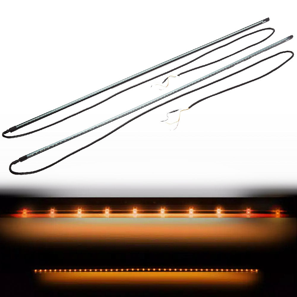 "Big Rig" Side Mounted High Power LED Light Bar Kit Amber Running Ligh ...