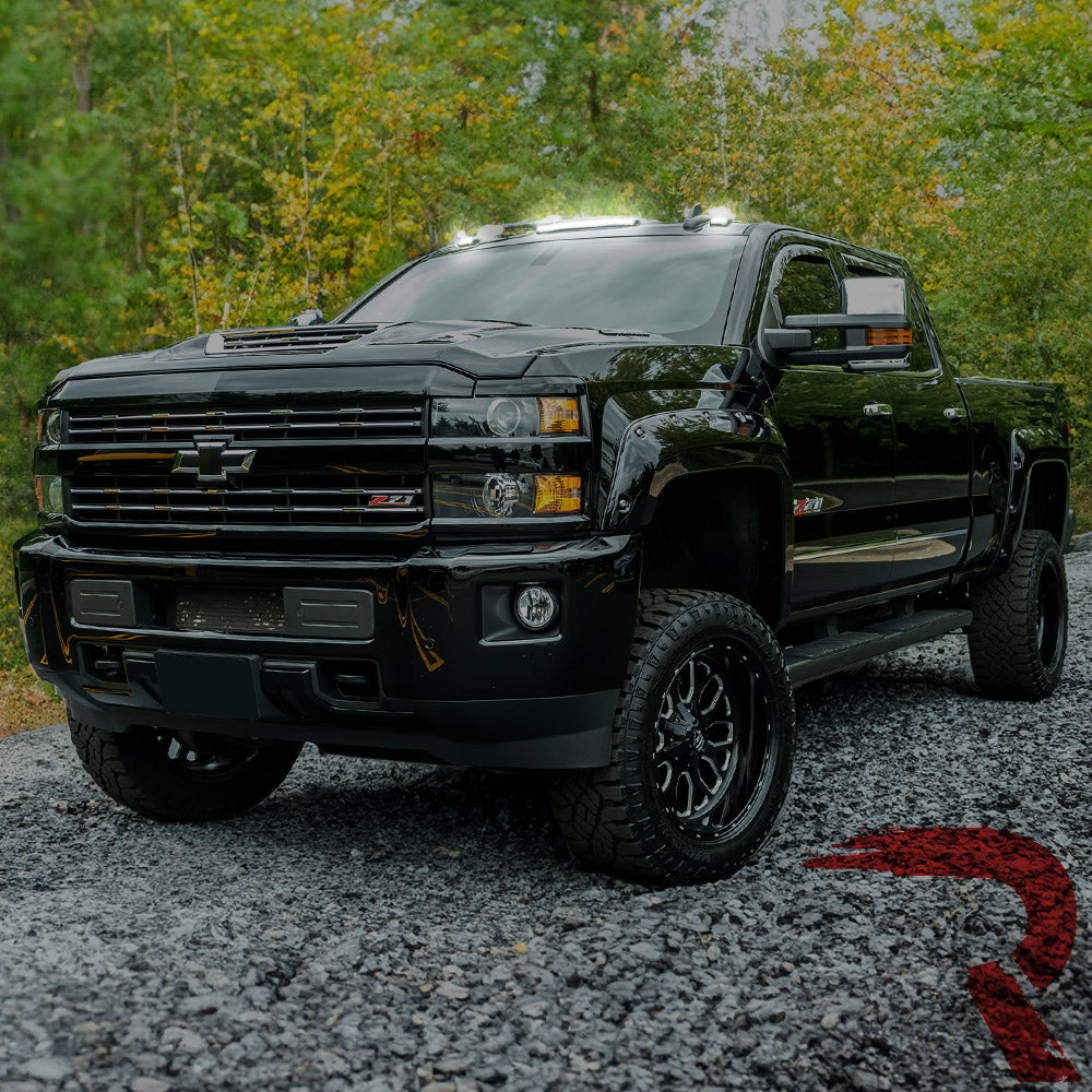 GMC & Chevy 15-19 Heavy-Duty 3 Piece Cab Roof Light Kit 2-Way Front ...