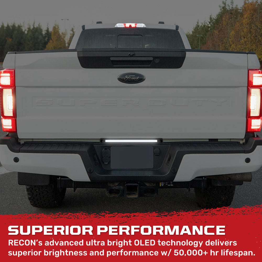 Ford 17-25 Super Duty Mini LED Tailgate Light Bar w/ Smooth OLED Red R ...