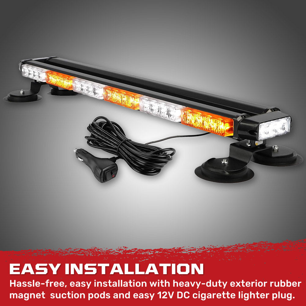 Exterior Roof Mounted 29.5" Emergency LED Strobe Light Bar in Amber ...
