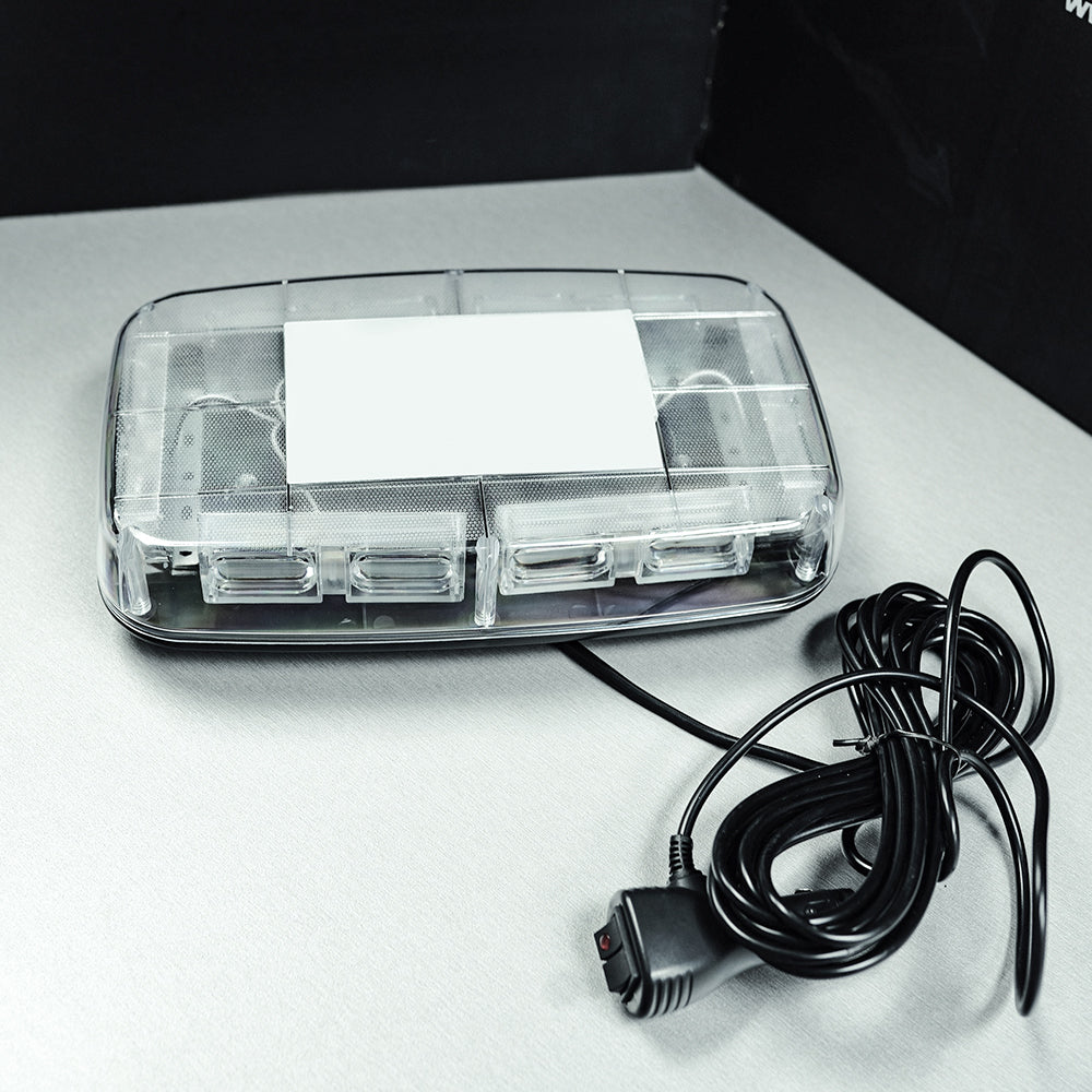 Roof Mounted 360 Degree LED Strobe Light in Amber & White - Suction Cu ...