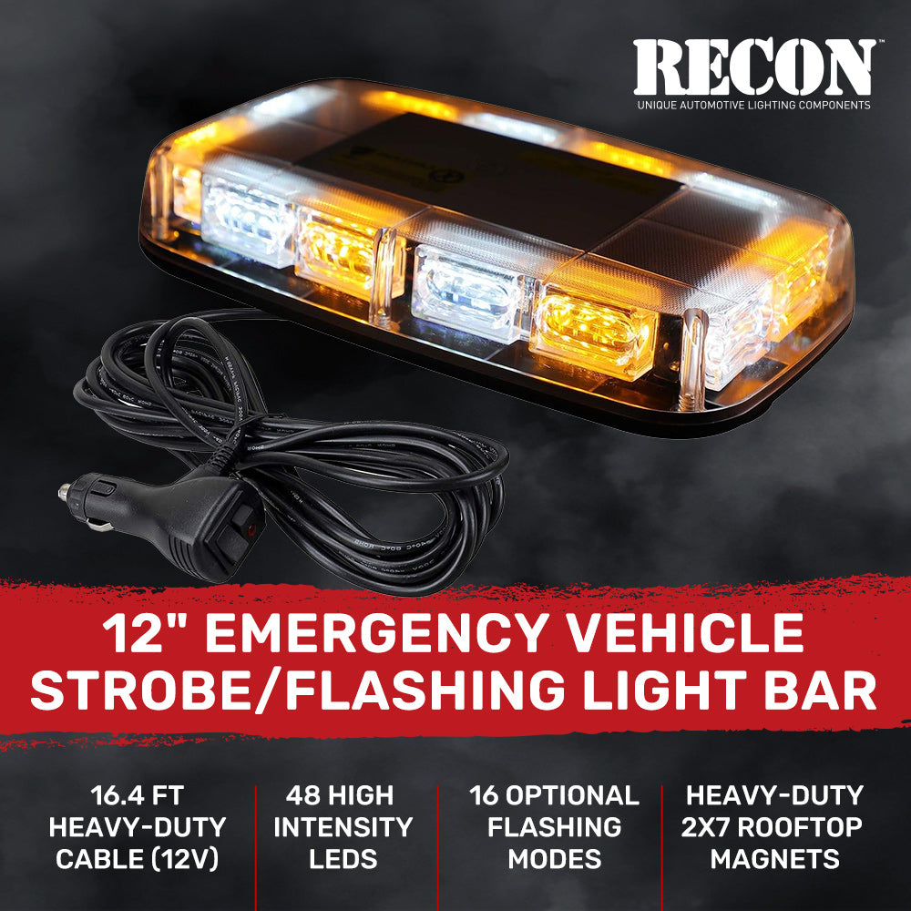 Roof-Mounted 360° LED Strobe Light – 16 Modes, Suction Mount - GoRECON