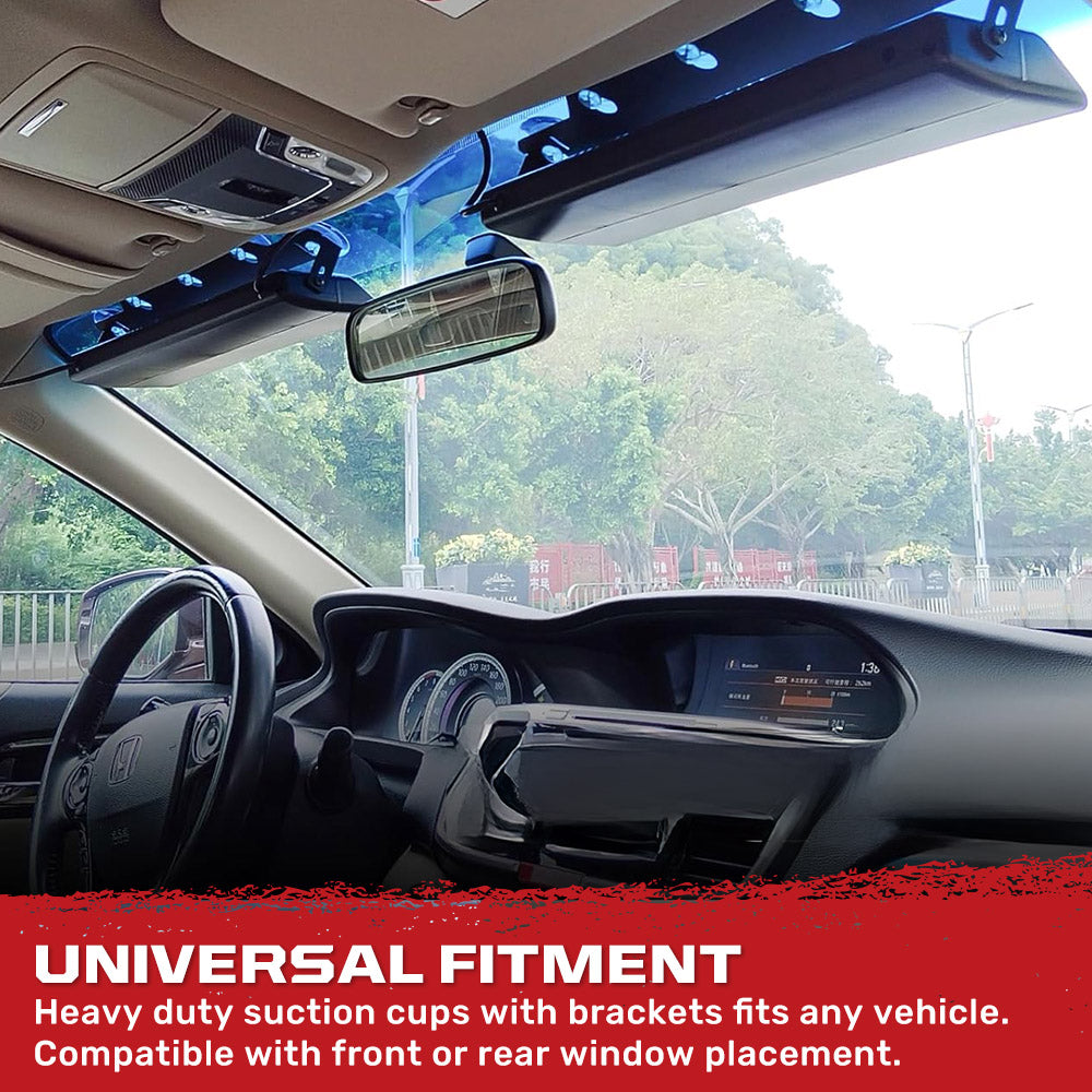 Interior Front Window 2-PC 14" LED Strobe Light Bars Suction Cup Insta ...