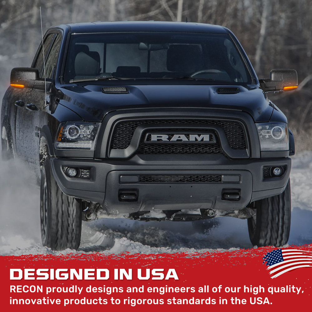 Dodge 09-18 RAM 1500 Side Mirror Lights (2-PC Set) High Power LED Whit ...