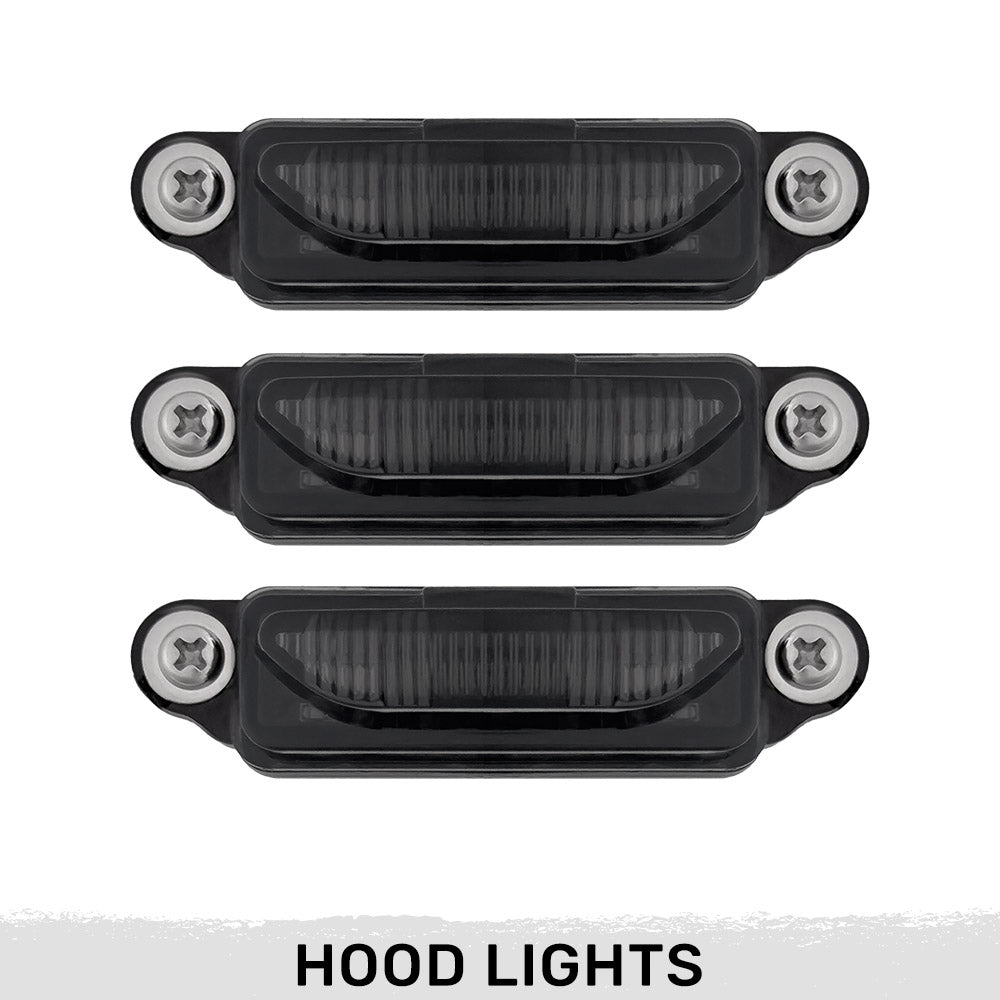Dodge 21-25 RAM 1500 TRX 7-PC Fender & Hood Light Kit Smoked Lens Whit ...