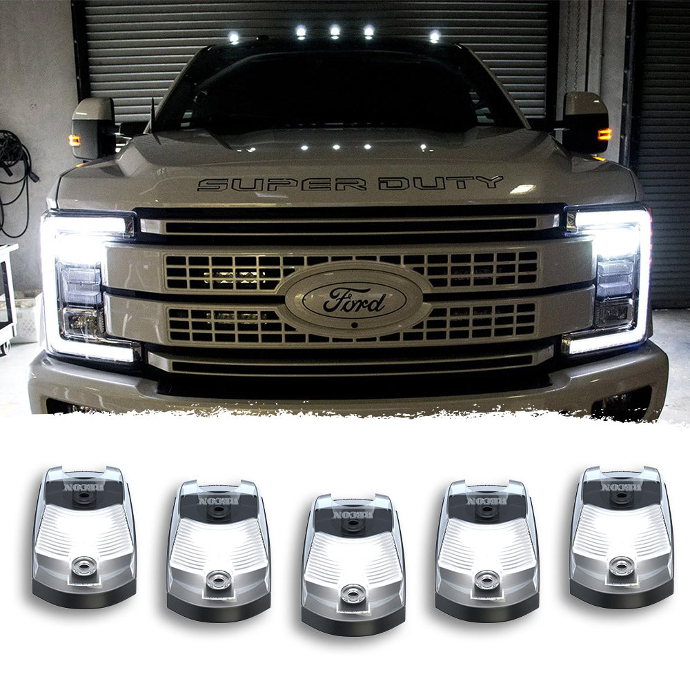 Ford Super Duty 17-25 5-Piece Cab Roof Light Set 2-Way Front & Rear Fa ...