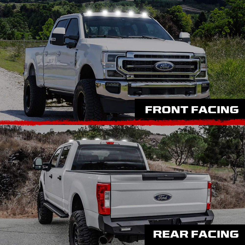 Ford Super Duty 17-25 5-Piece Cab Roof Light Set 2-Way Front & Rear Fa ...