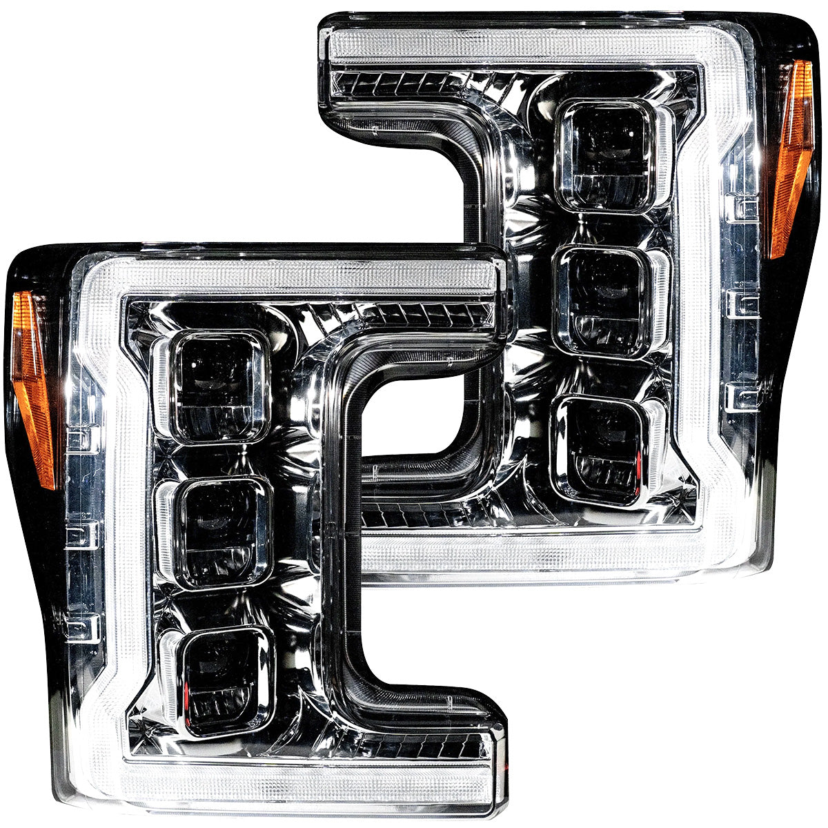 Ford 17-19 Super Duty LED Projector Headlights OLED DRL & Scanning Swi ...