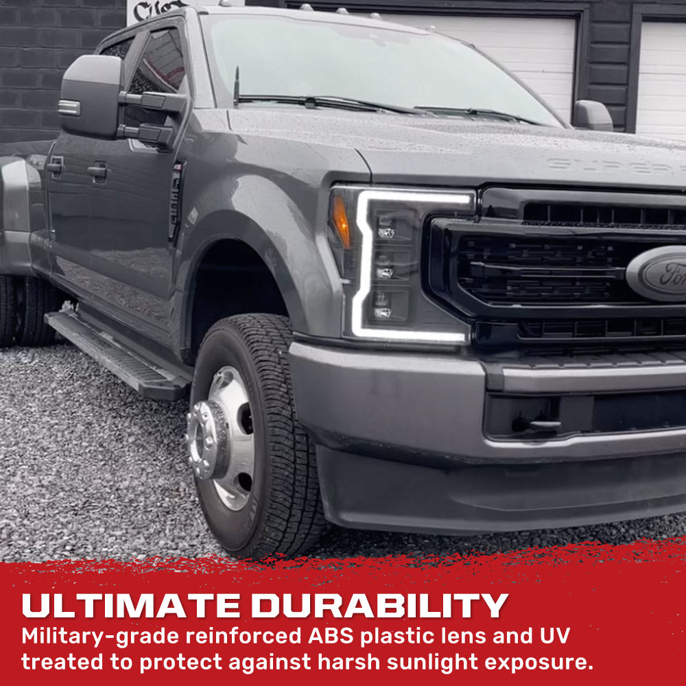 Ford 17-19 Super Duty LED Projector Headlights OLED DRL & Scanning Swi ...
