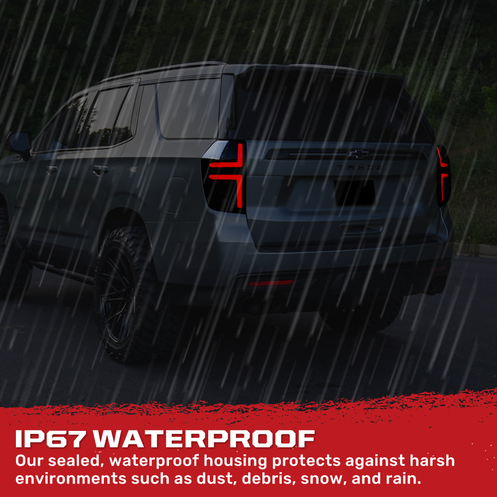 Chevy Tahoe & Suburban 21-24 OLED TAIL LIGHTS with LED Startup Sequenc ...