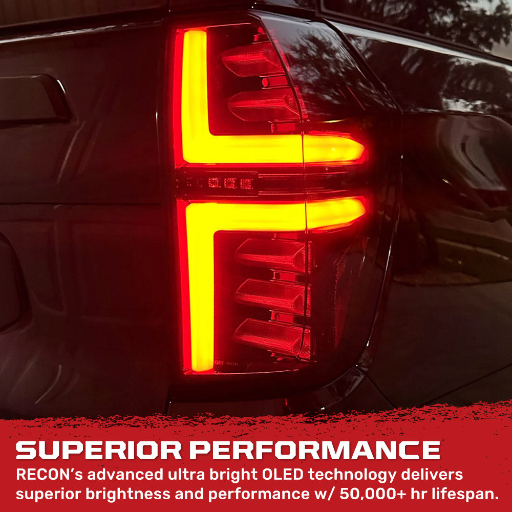 Chevy Tahoe & Suburban 21-24 OLED TAIL LIGHTS with LED Startup Sequenc ...