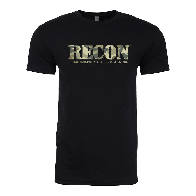 RECON Green Camo Logo T-Shirt - Black - GoRECON