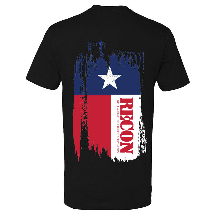 RECON Texas State Flag with Logo T-Shirt - Black - GoRECON