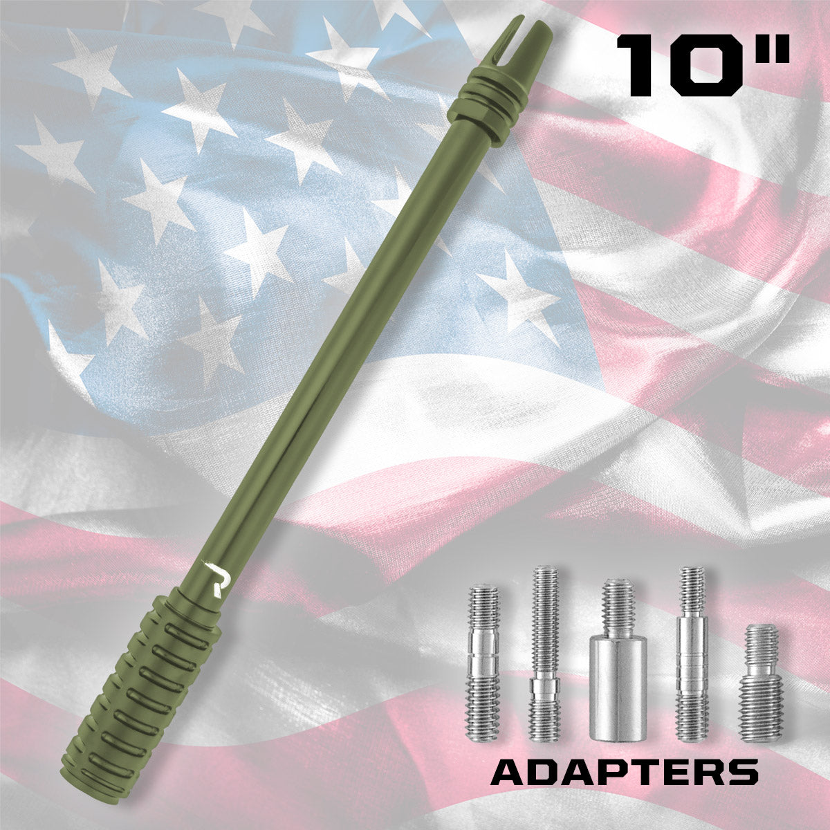 AR-15 Rifle Barrel 10" Aluminum Truck Antenna with 3-Pronged Threaded ...