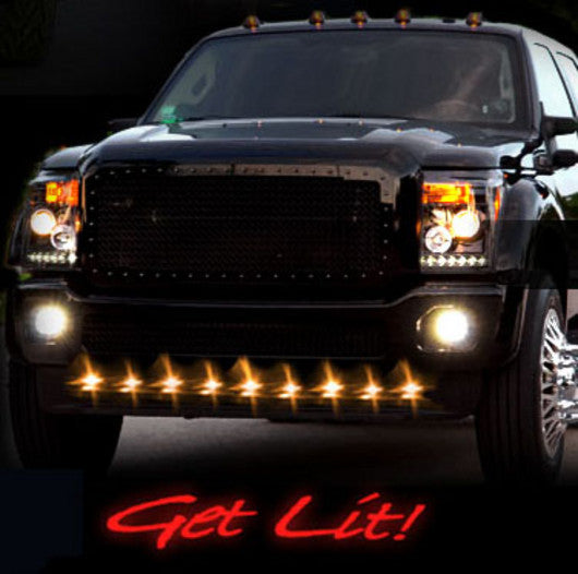 Universal 9-Pc Front Lower Air Dam Ultra Bright LED Light Kit - Multip ...